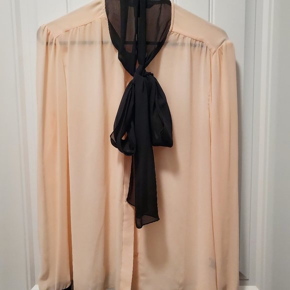 Victoria's Secret | Tops | Victorias Secret Sheer Light Pink Button Up ...